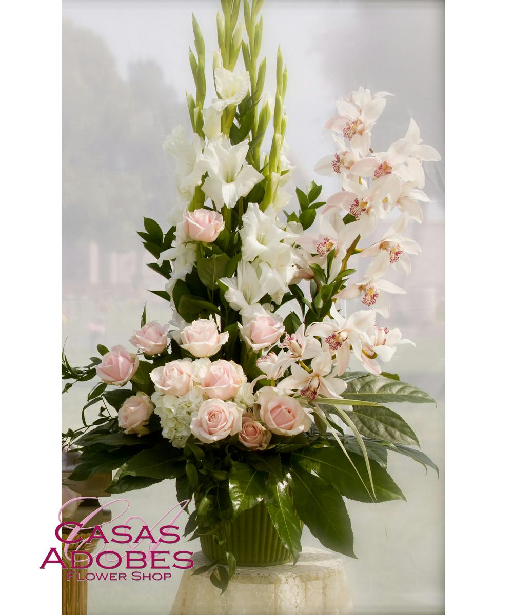 Serenity Sympathy Arrangement Tucson Funeral Flowers | Casas Adobes Florist